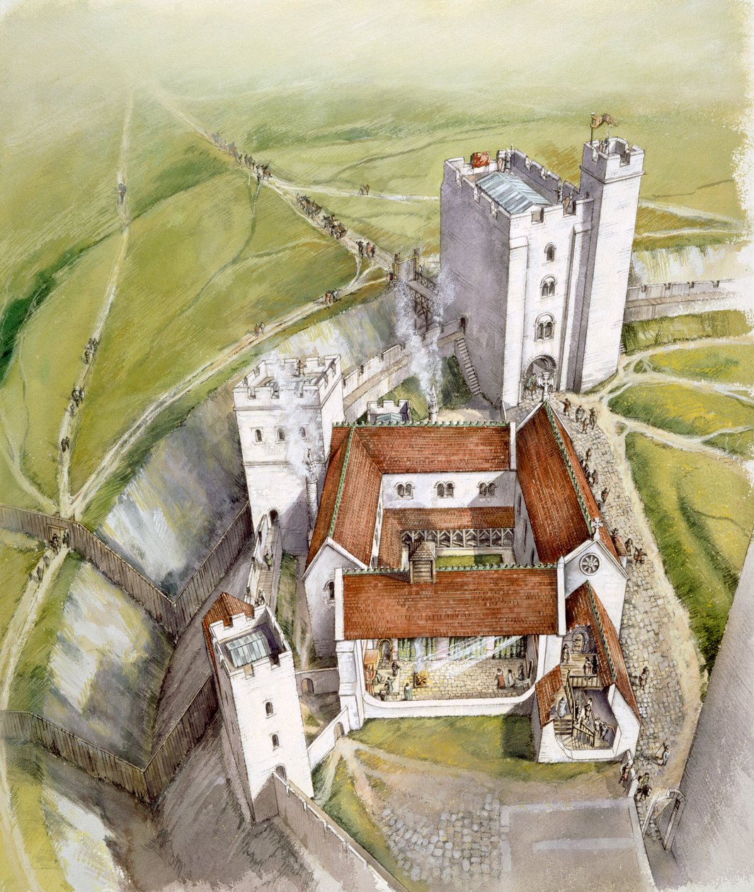 Old Sarum von Peter Dunn: Hochwertigste Kunstreproduktion