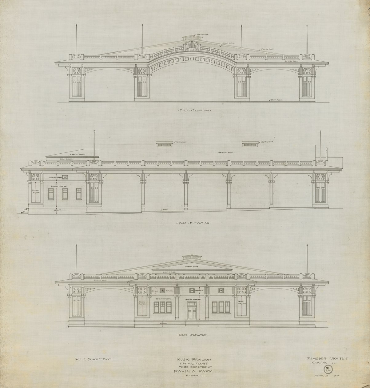 Ravinia Musikpavillon von Peter Joseph Weber: Kunstdruck