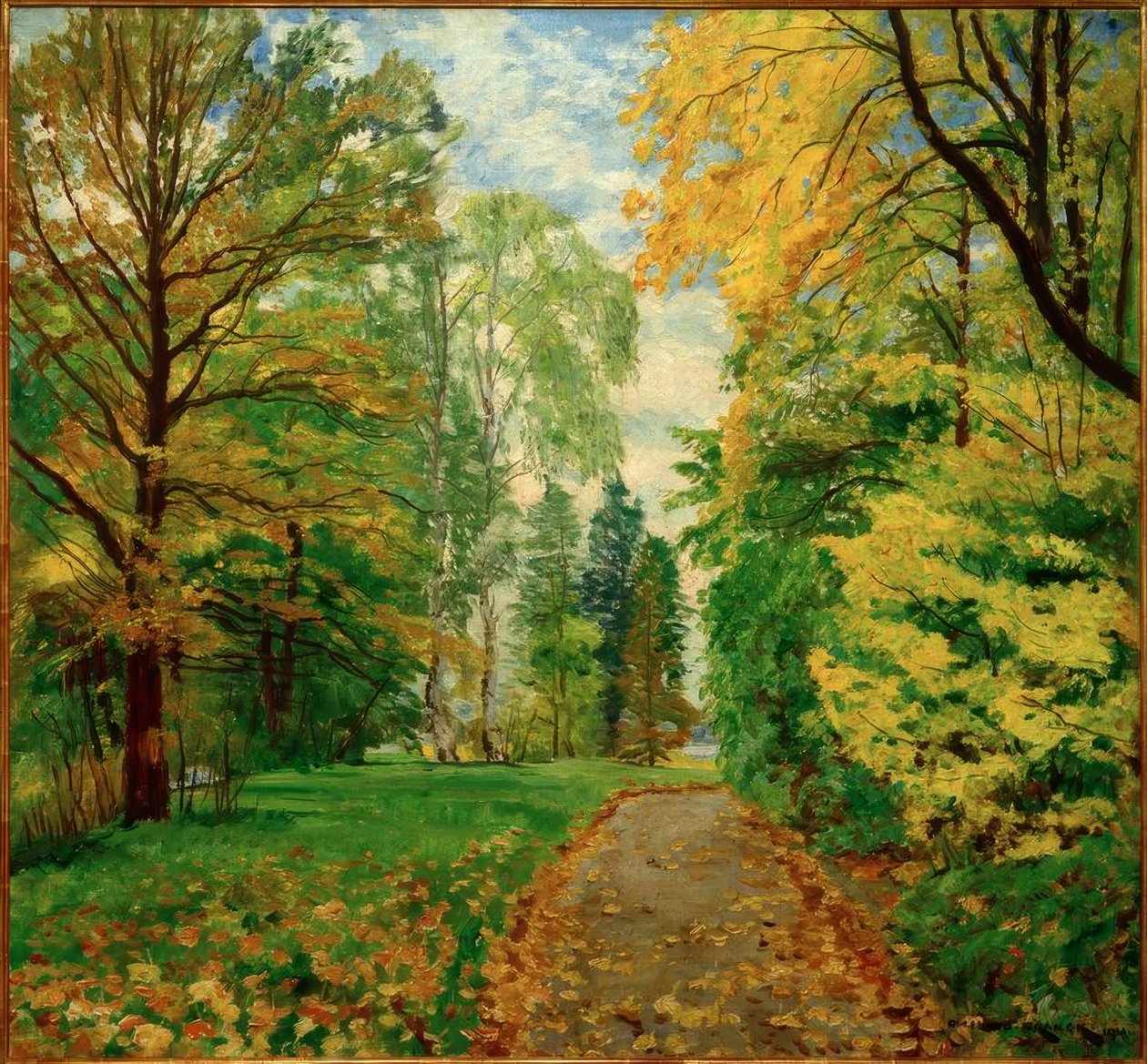 Ein Herbstweg von Philipp Franck: hochwertiger Kunstdruck