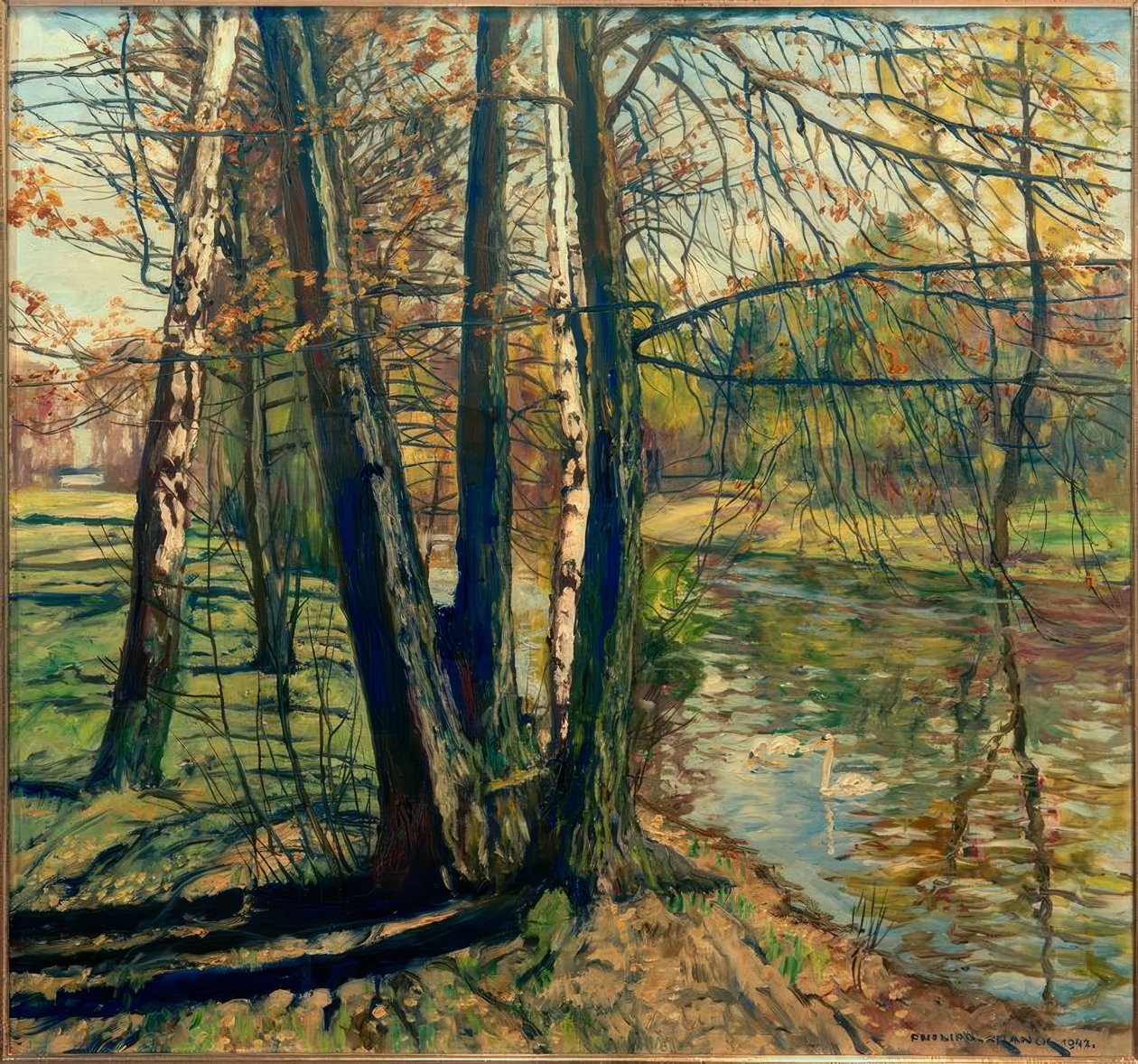 Frühling am Hasengraben von Philipp Franck: Kunstdruck