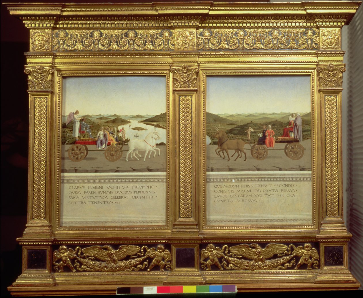 Die Triumphe von Herzog Federico da Montefeltro (1422-82) und Battista ...