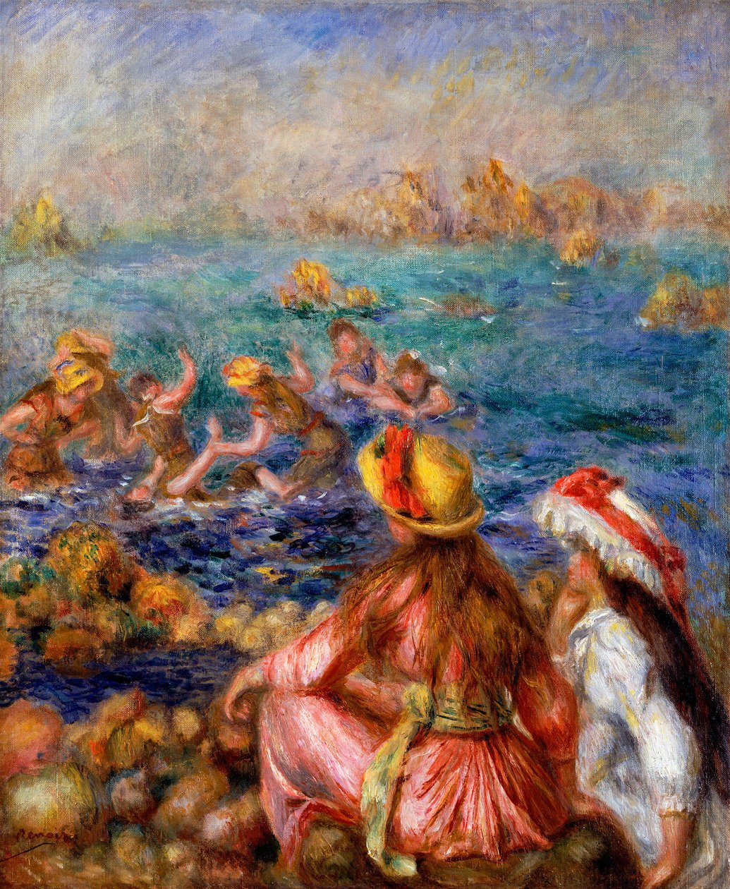 Die Badenden, 1892 von Pierre Auguste Renoir: Kunstdruck