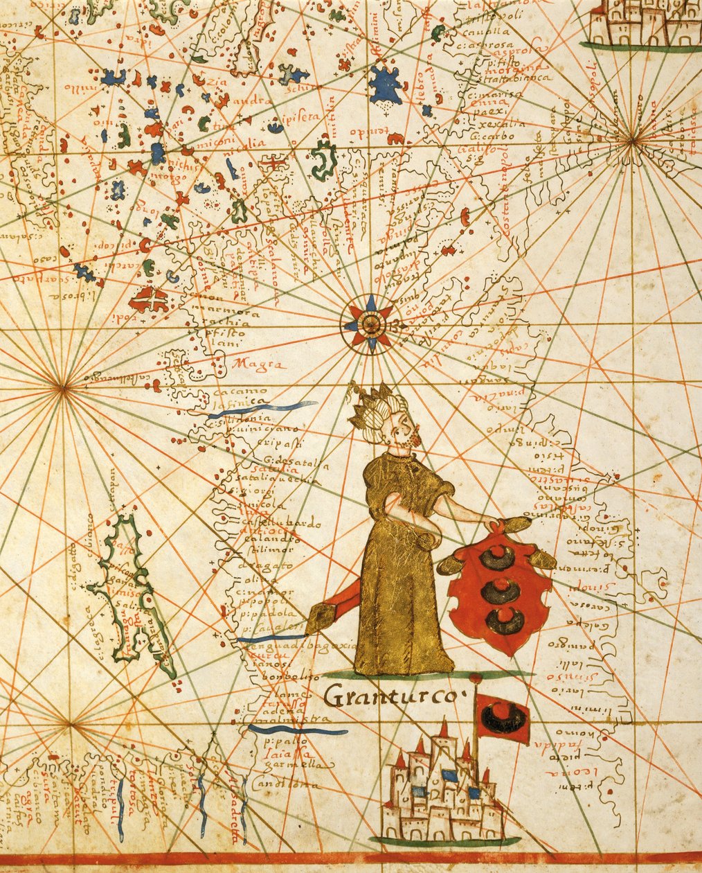 Osmanisches Reich, aus dem Portolan-Atlas bestehend aus sechs Karten ...