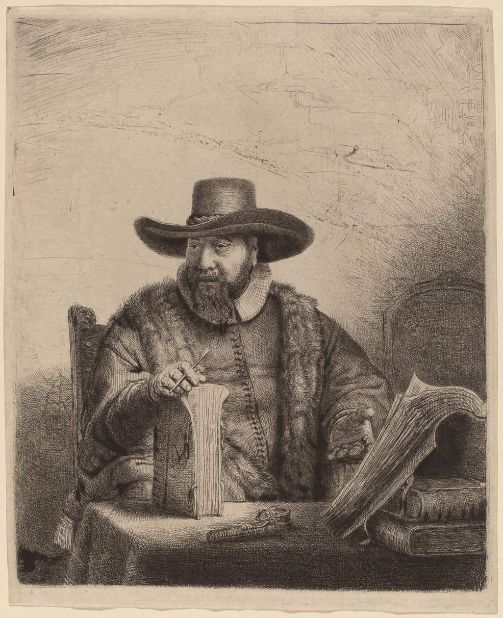 Cornelis Claesz Anslo von Rembrandt van Rijn: Kunstdruck