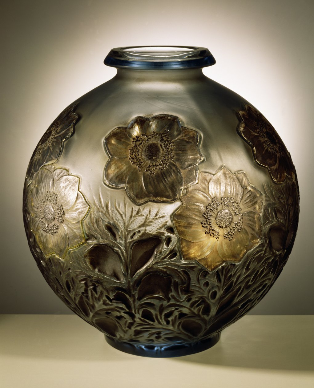 Anemonen-Vase, 1913 von Rene Jules Lalique: Kunstdruck