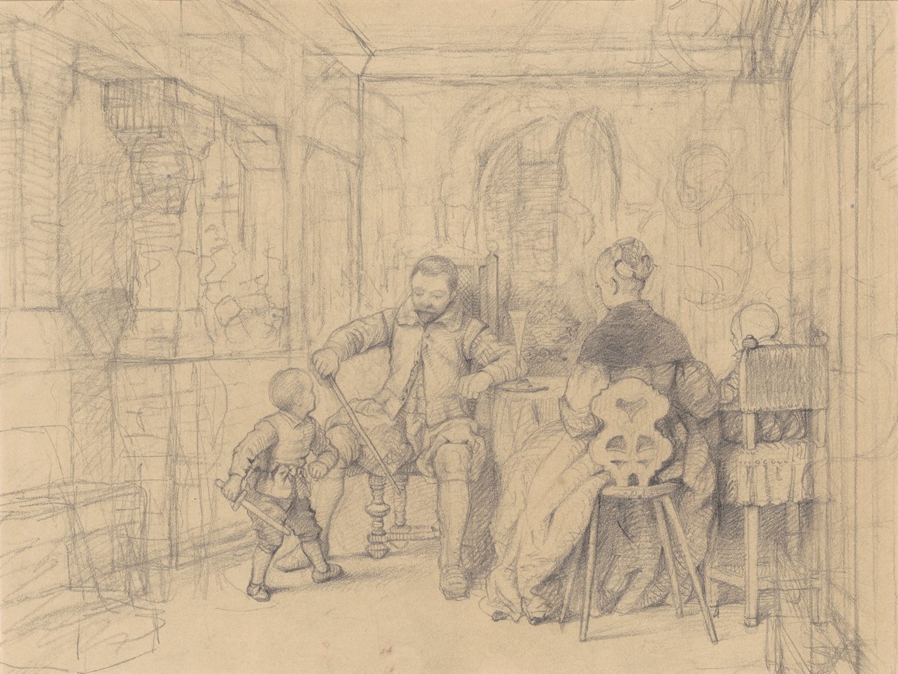 Die Fechtstunde [recto] von Richard Caton Woodville