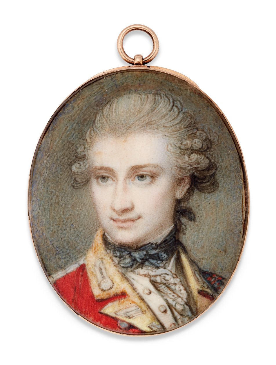 Generalmajor John Scott, in scharlachroter Uniform mit gelben Aufschlägen