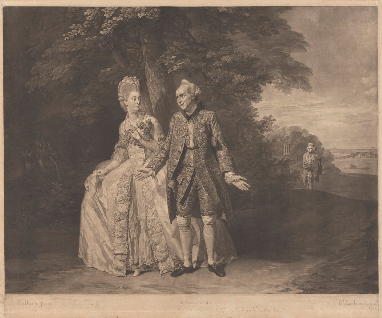 Thomas King und Mrs. Baddeley von Richard Earlom: Kunstdruck
