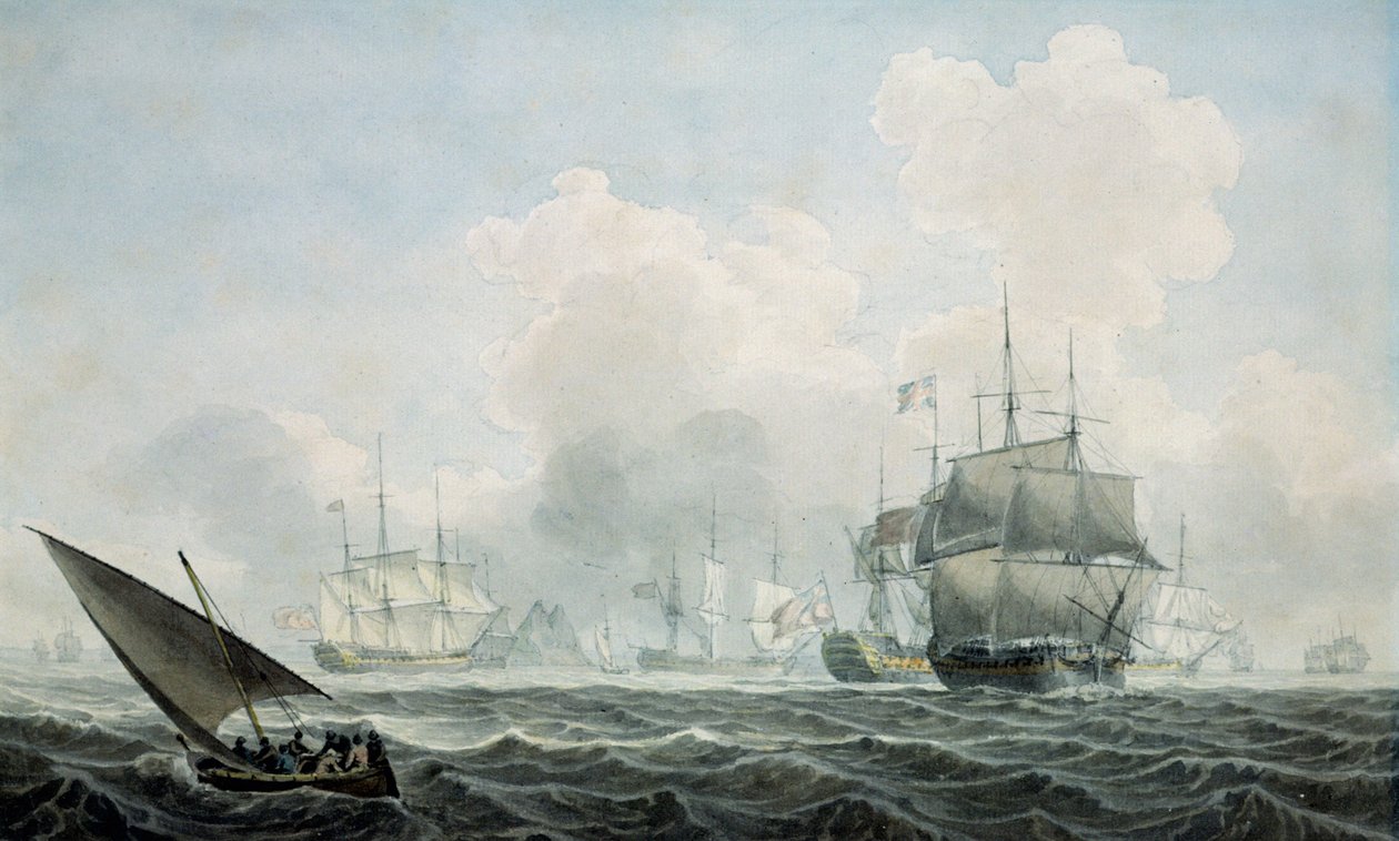 Englische Kriegsschiffe von Robert Cleveley: Kunstdruck