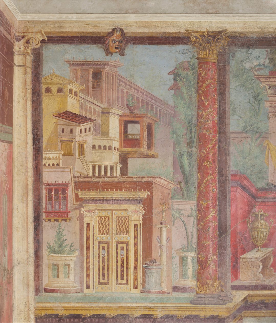 Wandmalerei aus dem Cubiculum einer Villa in Boscoreale