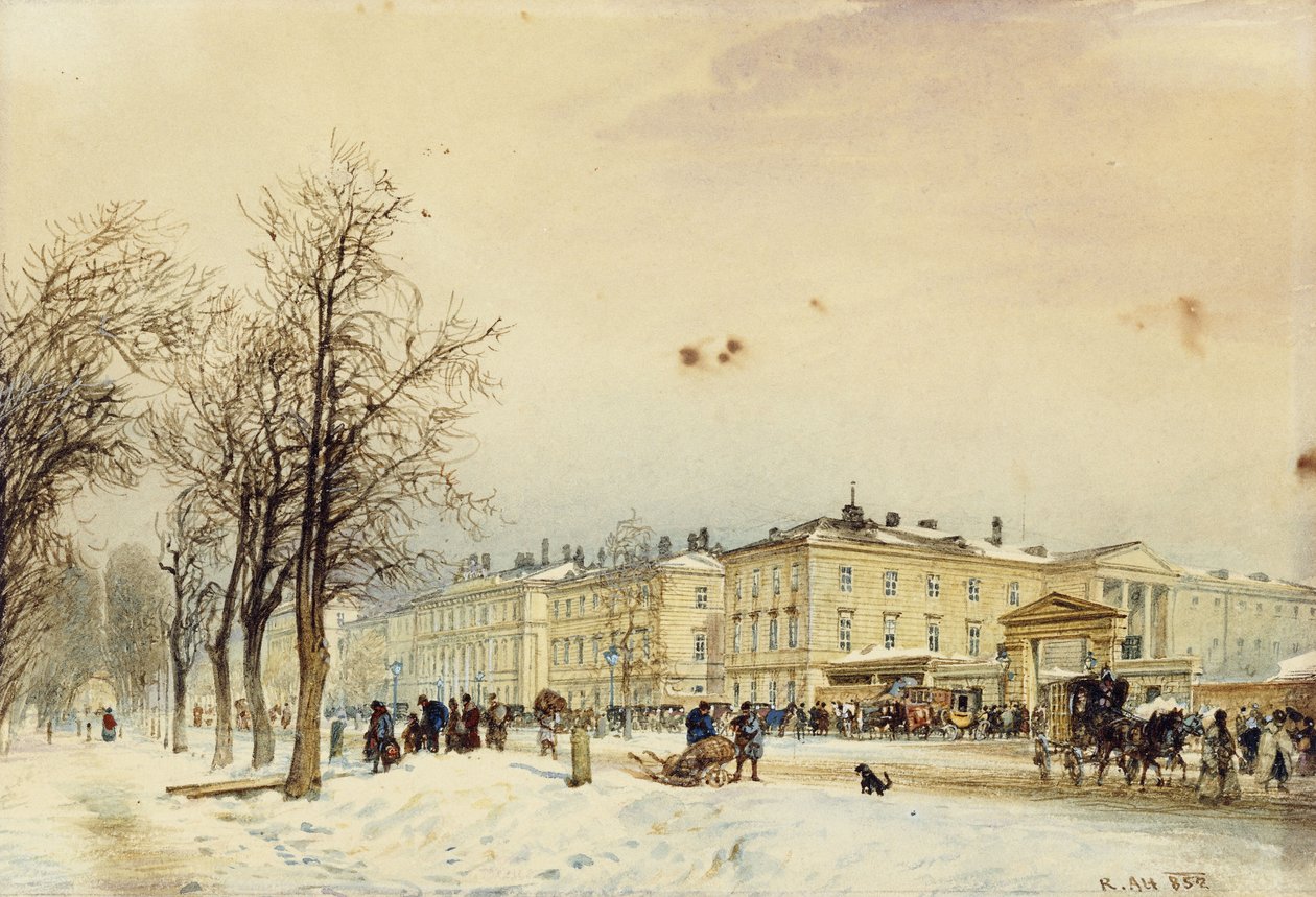 Der Nordbahnhof, Wien, 1852 von Rudolf von Alt: Kunstdruck