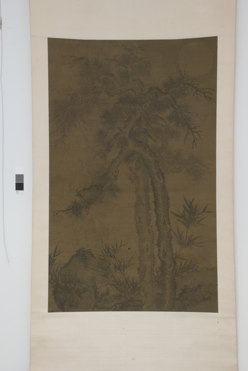 Alte Bäume unter dem Mond von School Chinese: Kunstdruck