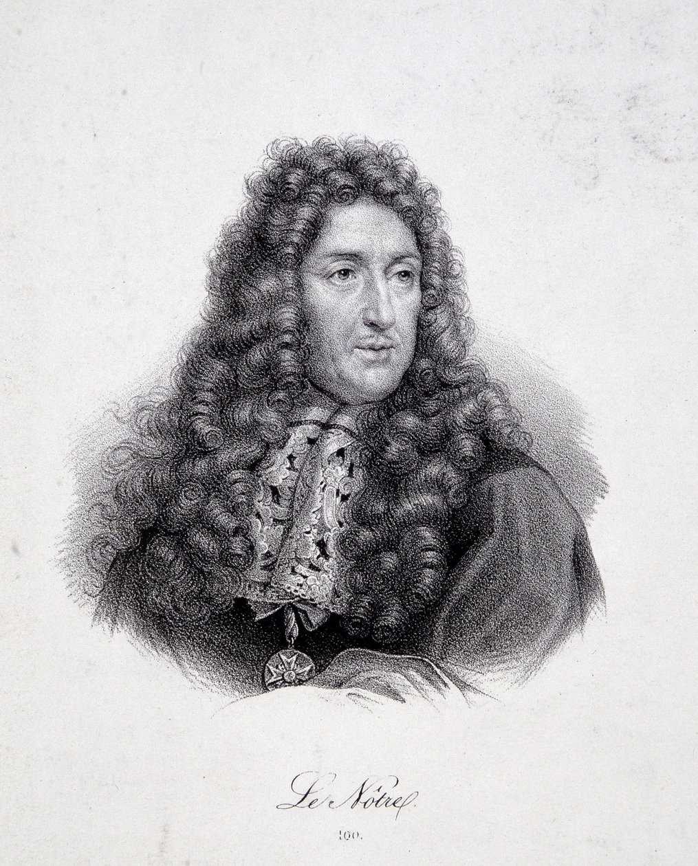 Porträt von Andre Le Notre von School French: Kunstdruck