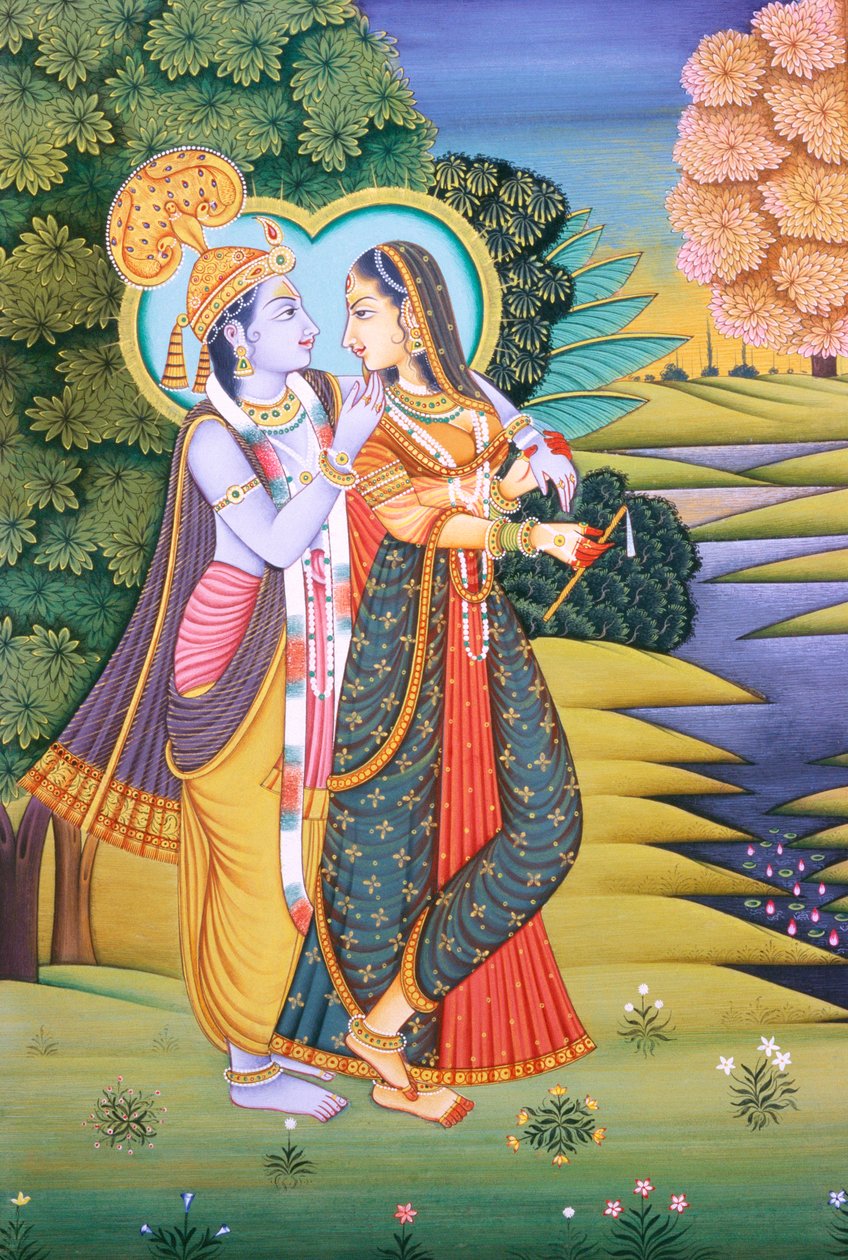 Indian Miniature Paintings Radha Krishna Gokul ( After Birth In