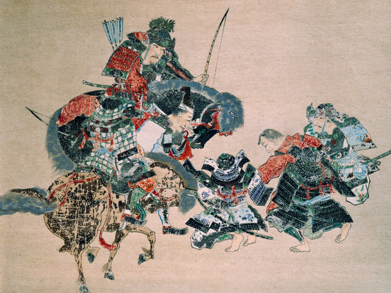 Kampf mit den Mongolen von School Japanese: Kunstdruck