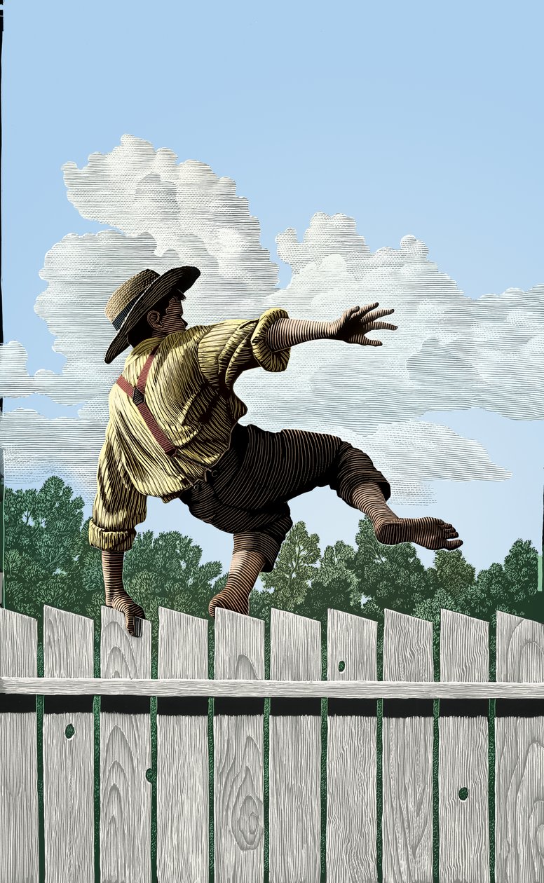 Tom Sawyer von Scott McKowen: Kunstdruck in Museumsqualität