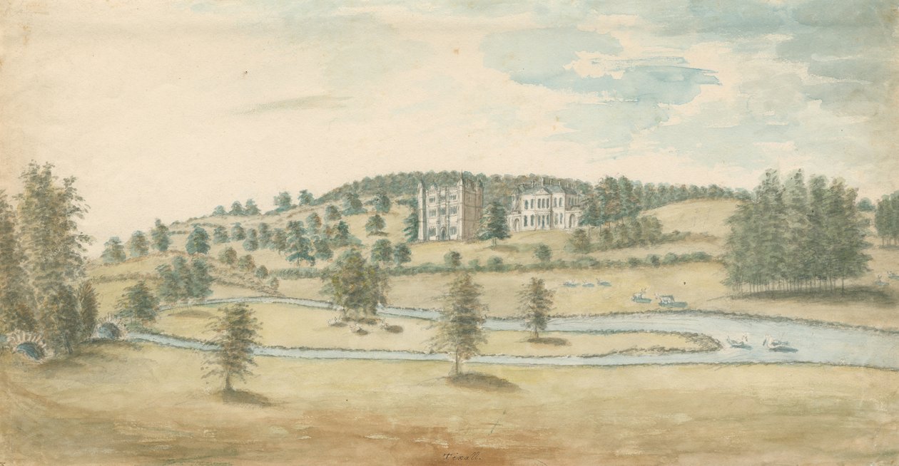 Tixall Hall und Torhaus von Stebbing Shaw: Kunstdruck kaufen