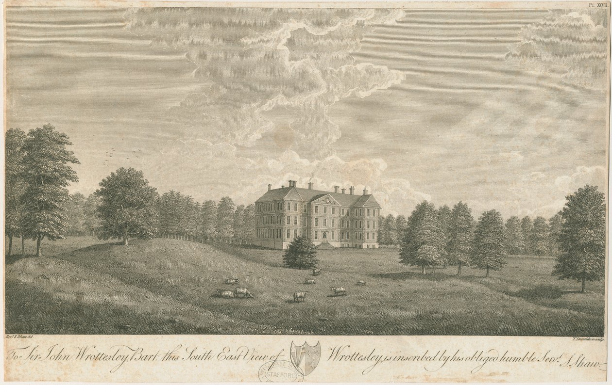 Wrottesley Hall von Stebbing Shaw: hochwertiger Kunstdruck