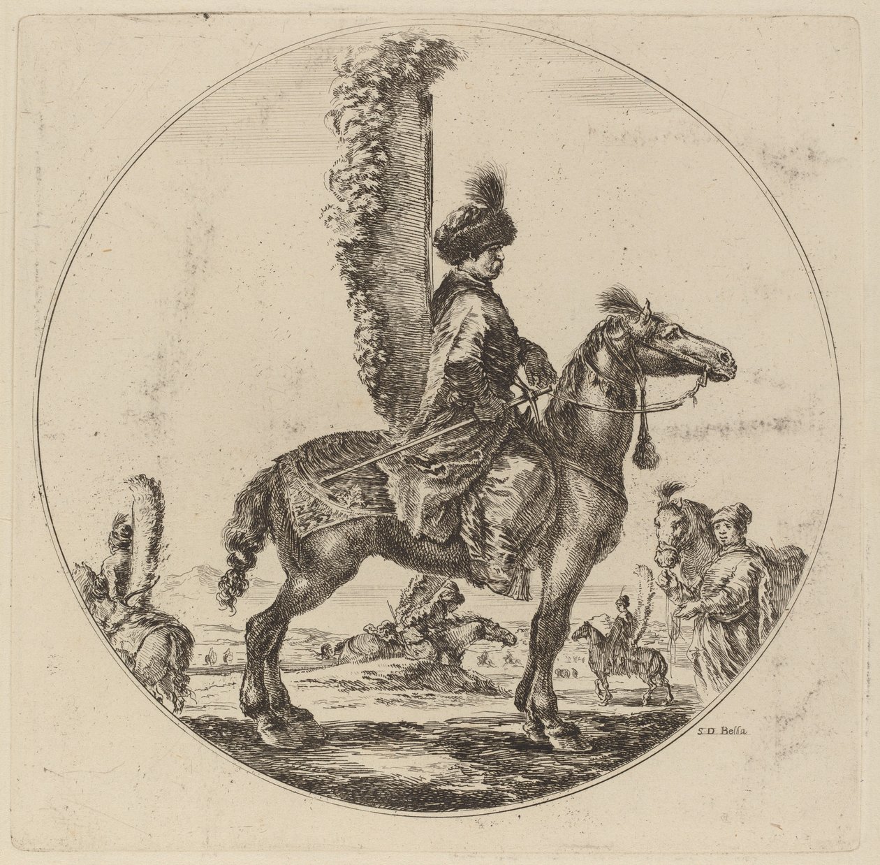 Polnischer Husar von Stefano della Bella: Kunstdruck