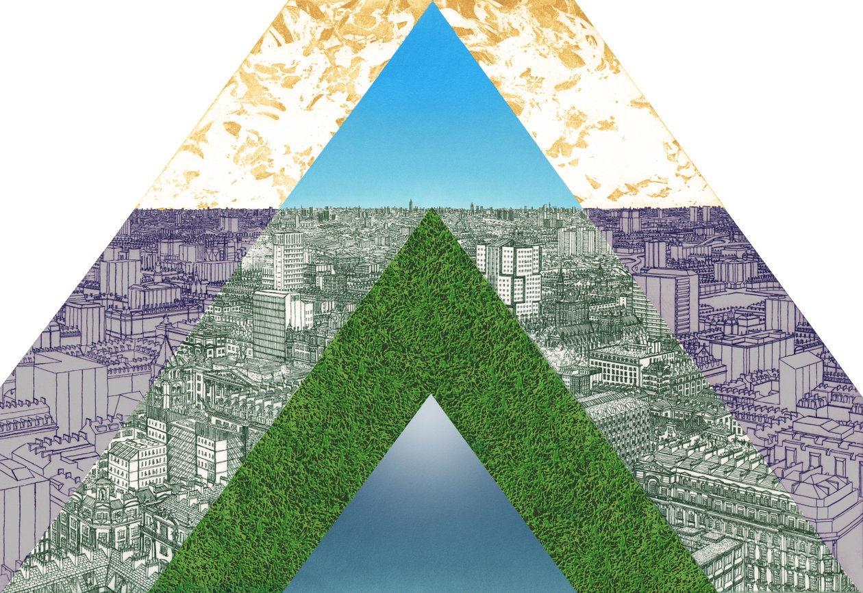 Zeitpyramide von Stephen Conlin: hochwertiger Kunstdruck