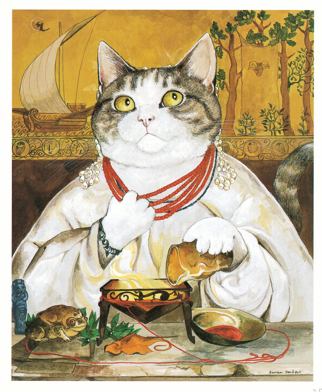 Illustration aus Pre-Raphaelite Cats von Susan Herbert