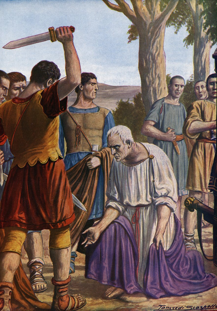 Der Tod des Cicero von Tancredi Scarpelli: Kunstdruck