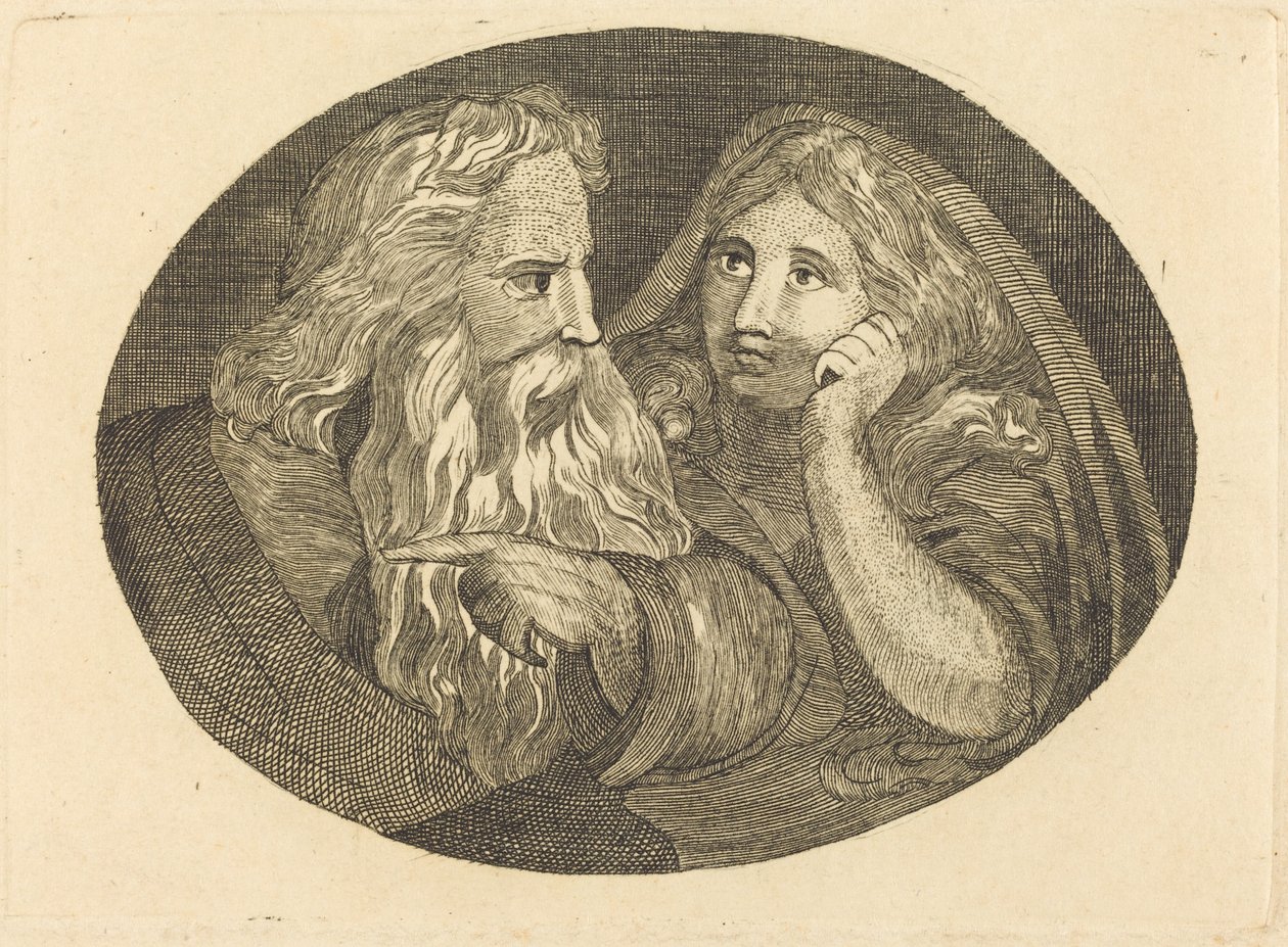 Lear und Cordelia von Thomas Butts, Jr. after William Blake