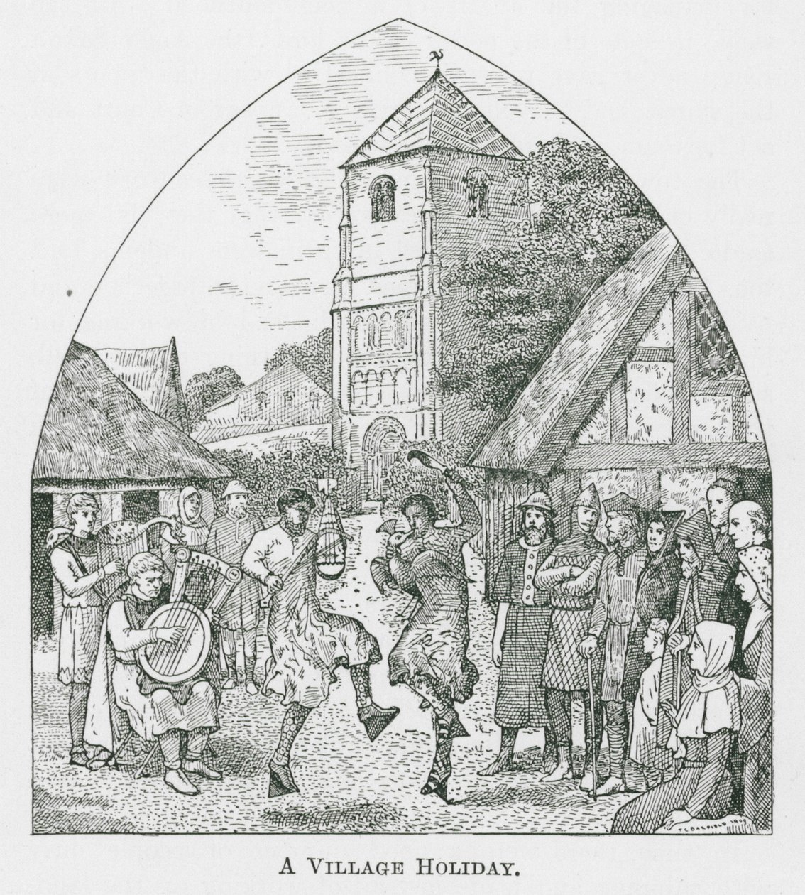 Ein Dorffest von Thomas Charles Barfield: Kunstdruck kaufen