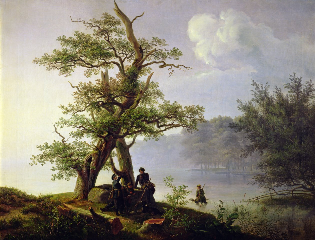 Wasservogeljagd, 1828 von Thomas Fearnley: Kunstdruck kaufen