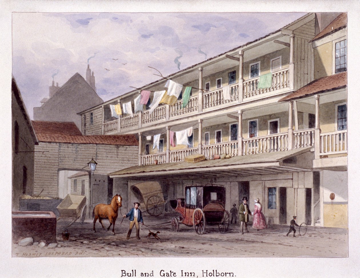 Bull and Gate Inn, Holborn, London, ca. 1850