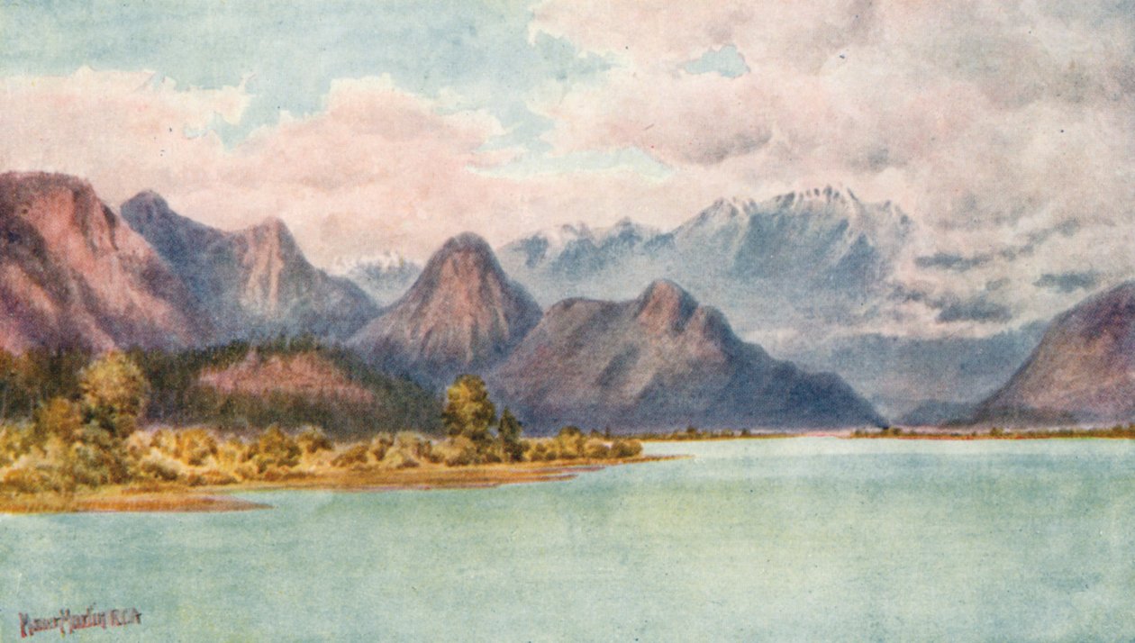 Pitt River und Golden Ear Mountains von Thomas Mower Martin