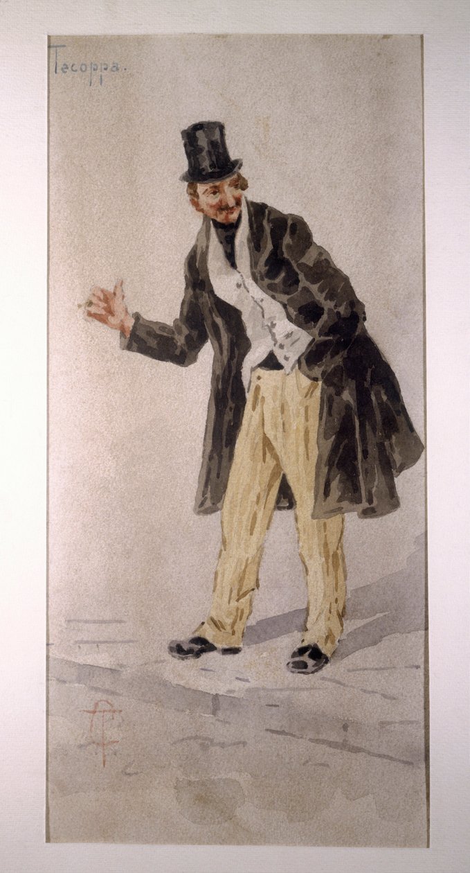 Charakter von Tecoppa, geschaffen von Mailänder Schauspieler Edoardo ...