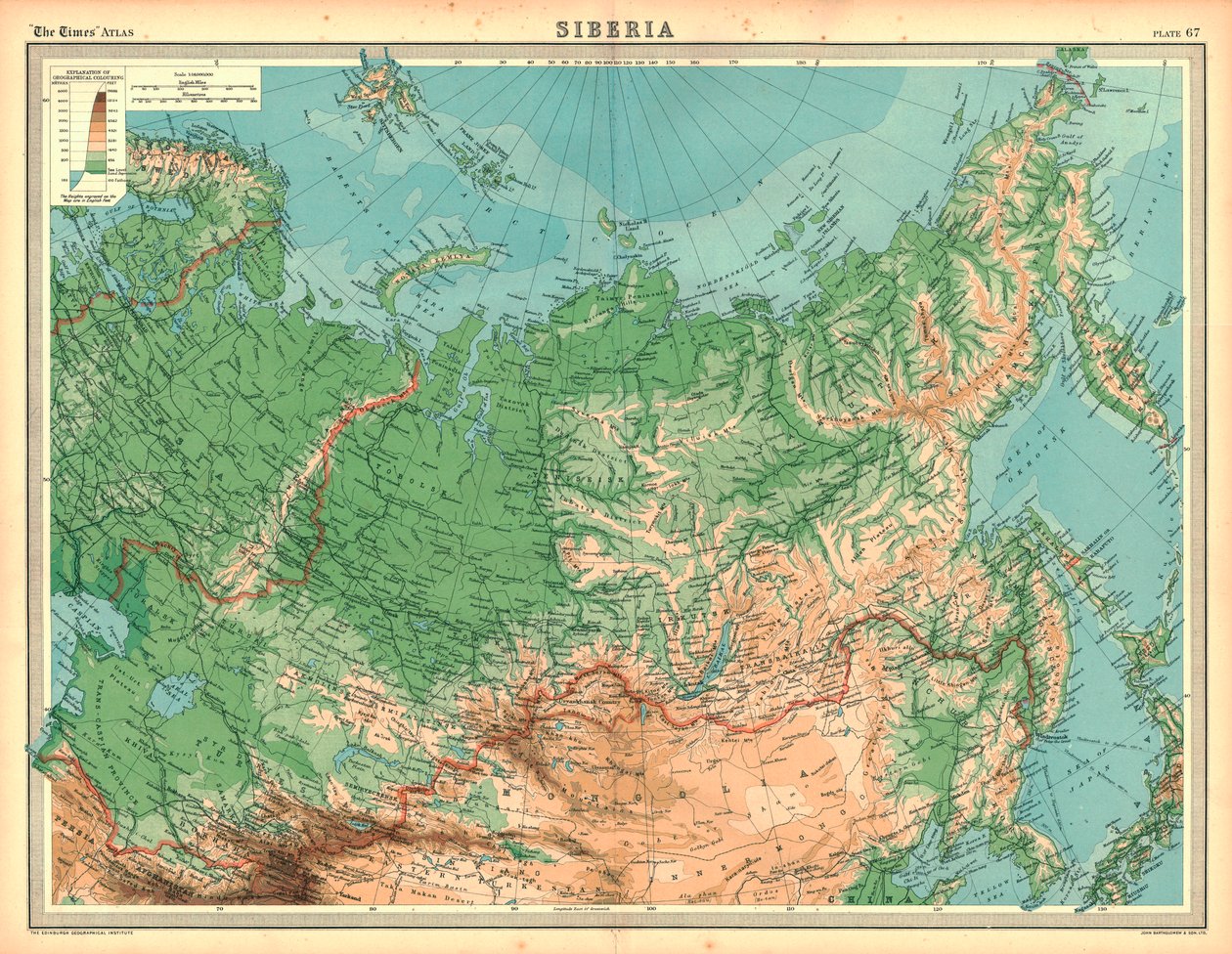 Karte Der Sibirischen Ebene Höhepunkte Sibiriens Und Der Mongolei Bei