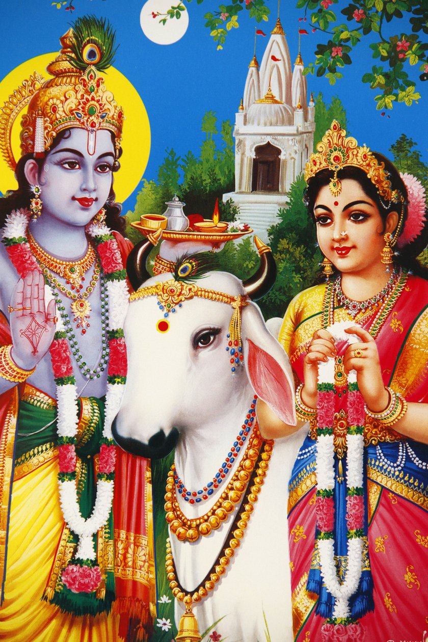Gott Krishna Mit Radha