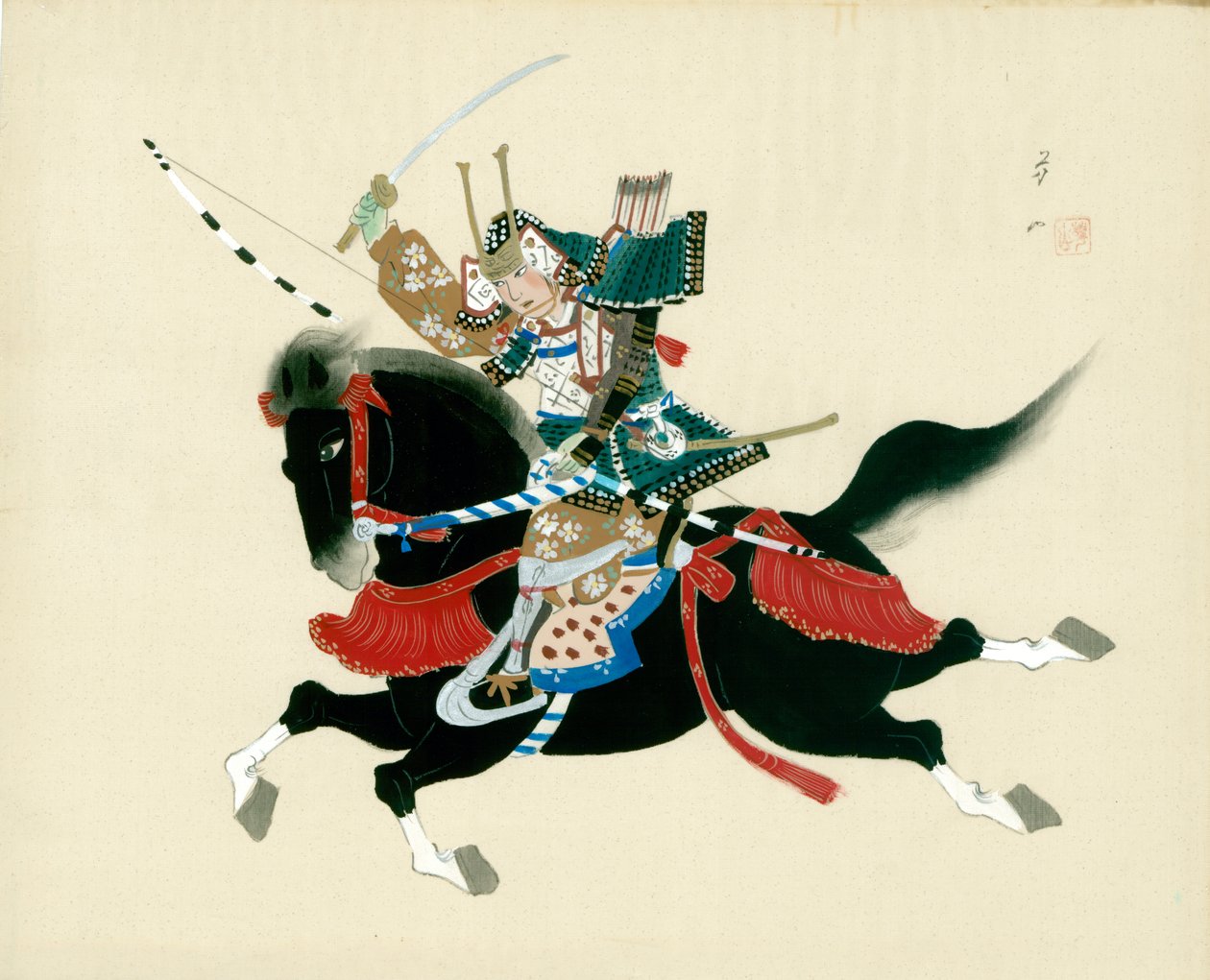 Japansk Samurai Kriger Kunst