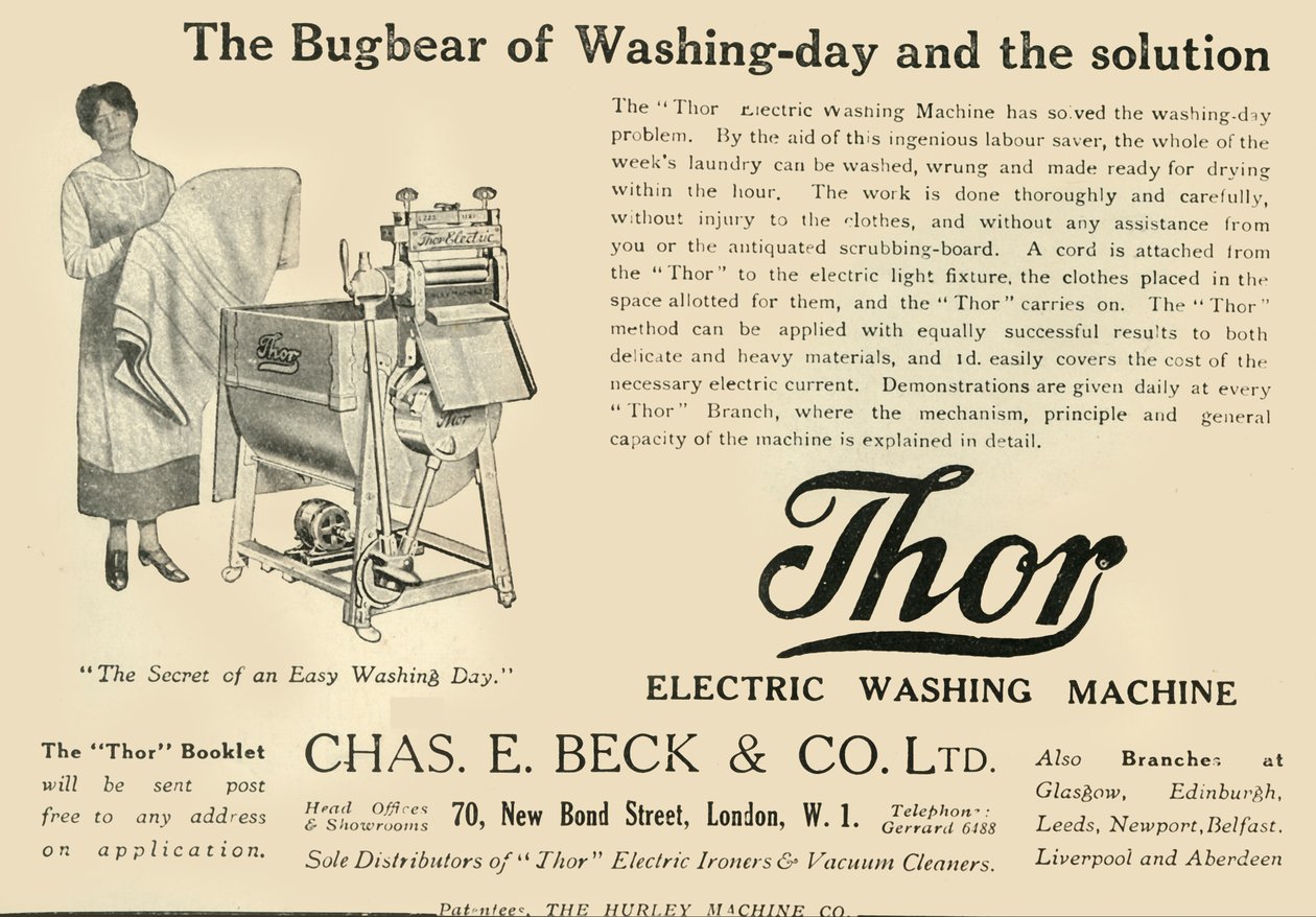 Lavadora 1920 Fort Wayne, Indiana A Horton Hybrid Washing Machine