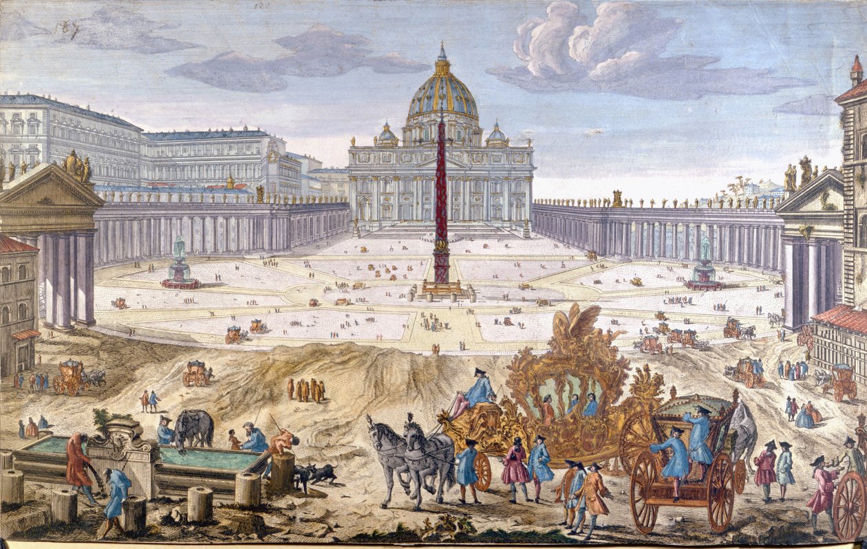 Rom, Petersplatz zu Beginn des 18. Jahrhunderts
