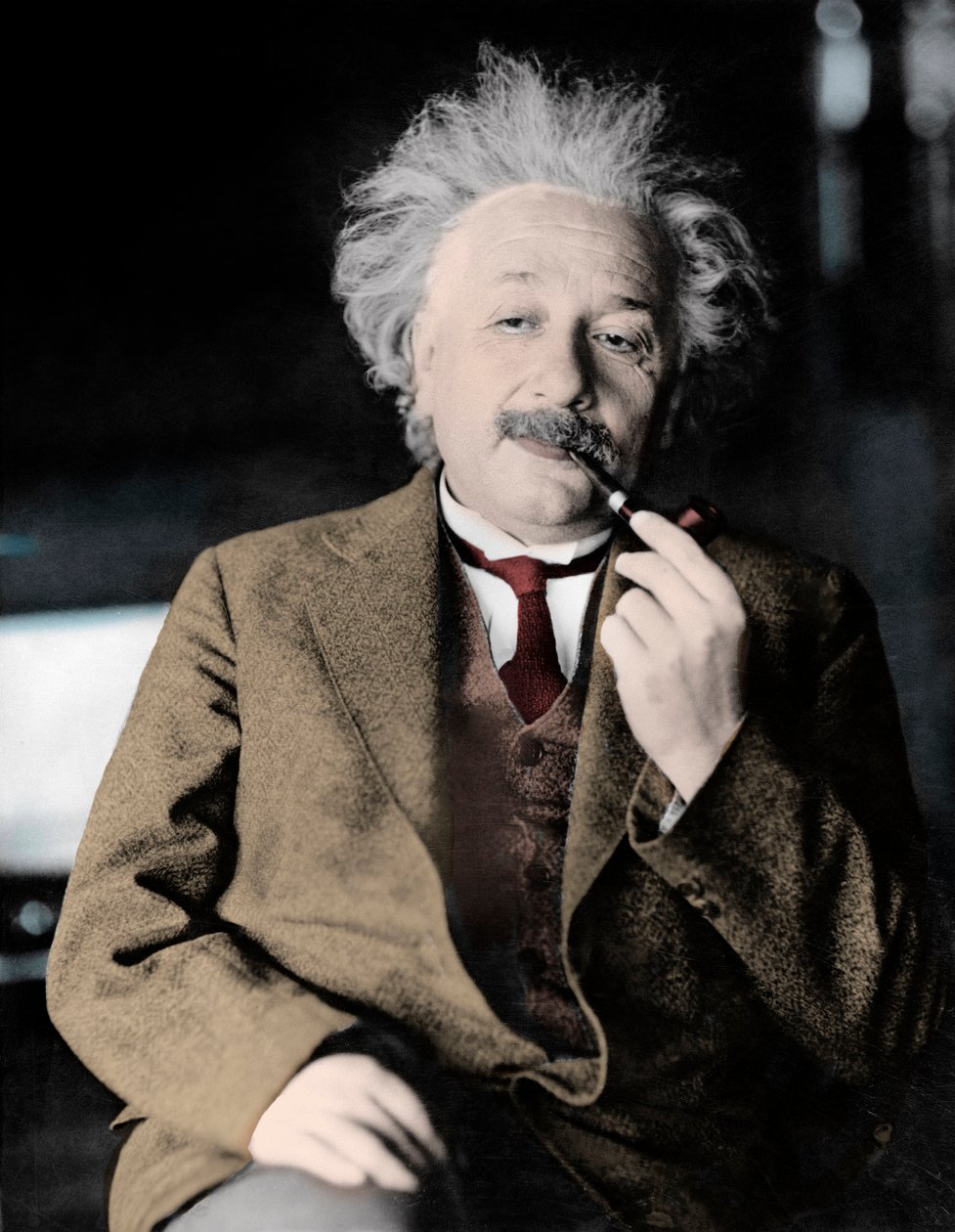 Albert Einsteins Frau In Farbe Einstein Schiebekarte | Der