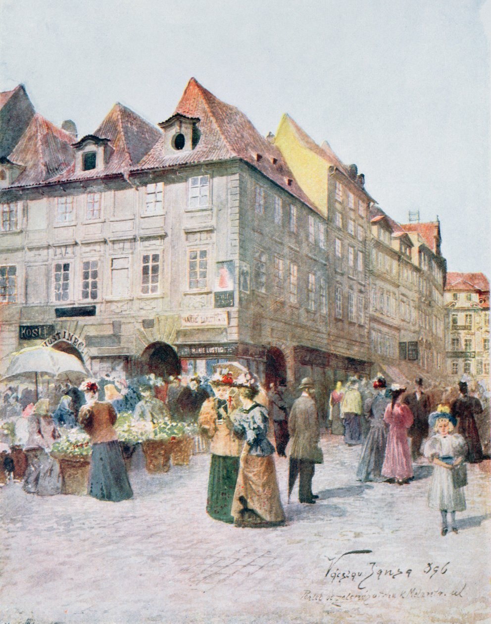 Havelska Ulice und Melantrichova Ulice, Prag, Illustration aus 'Stara ...