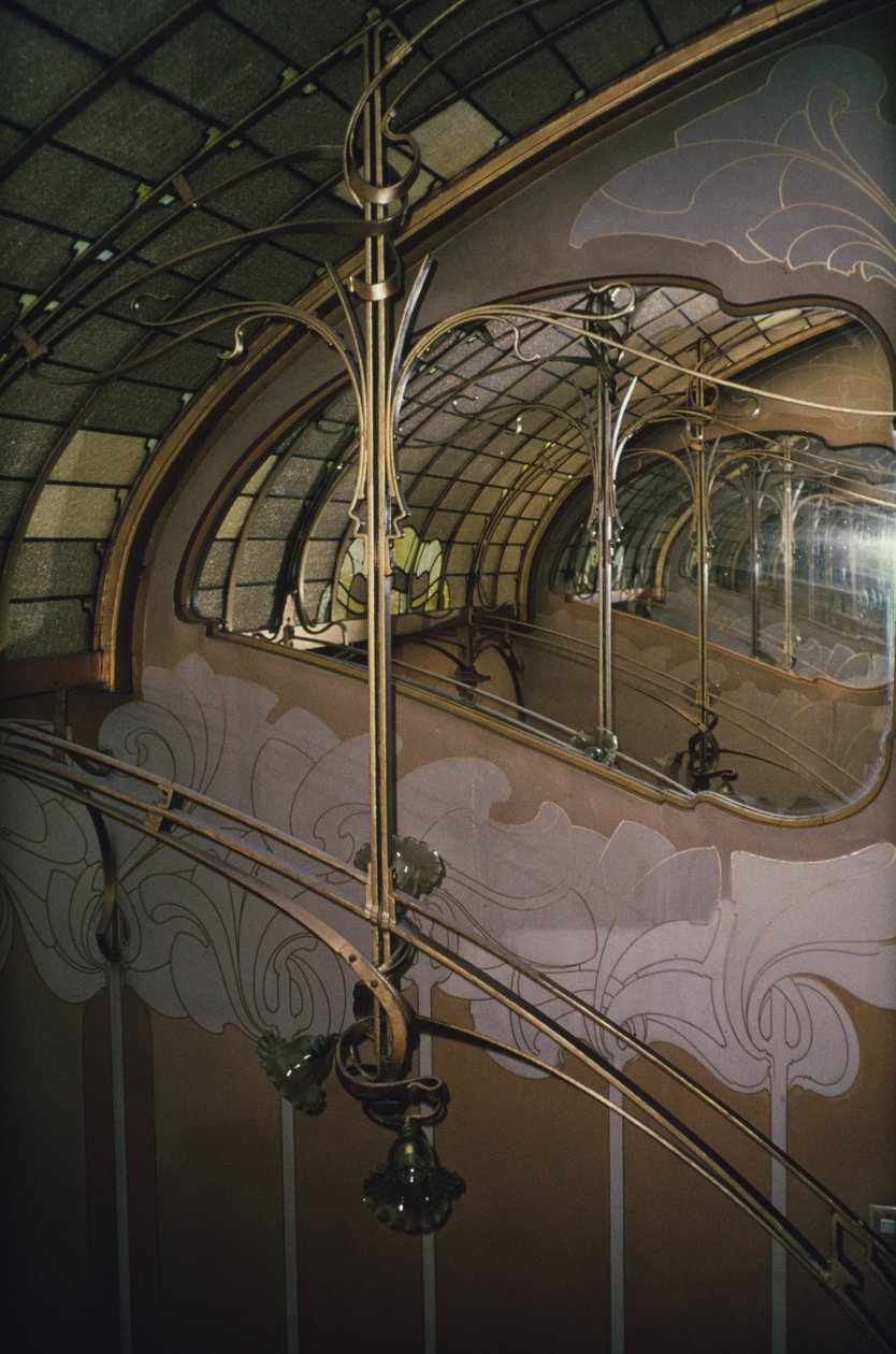 Deckendetail von Victor Horta: hochwertiger Kunstdruck