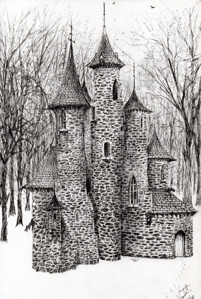 Torhaus des Schlosses im Wald von Findhorn, 2006