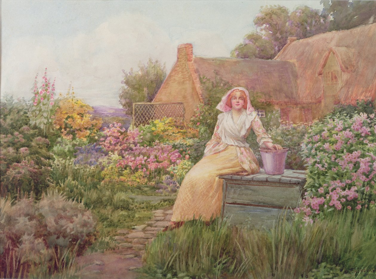 Am Brunnen von William Ashburner: hochwertiger Kunstdruck