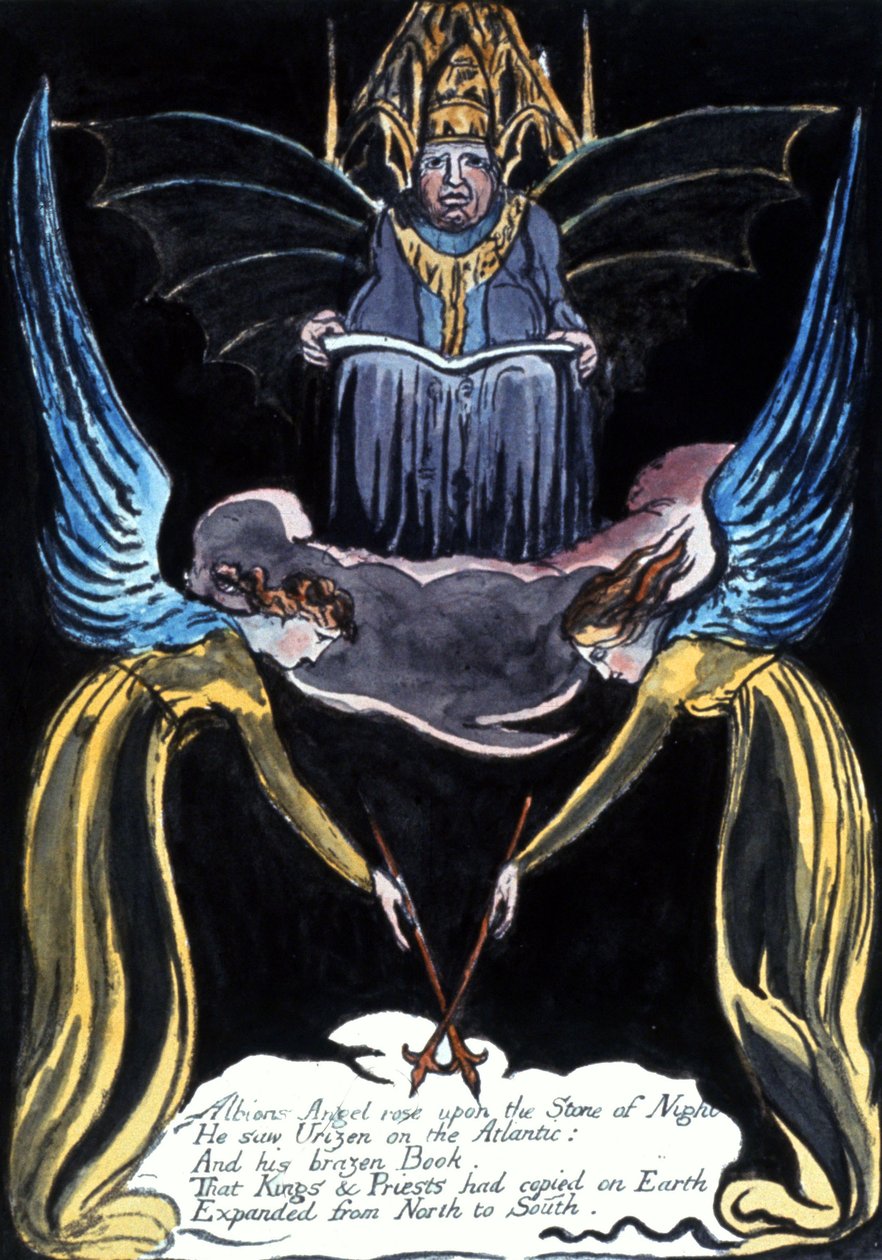 Albions Engel erhob sich von William Blake: Kunstdruck