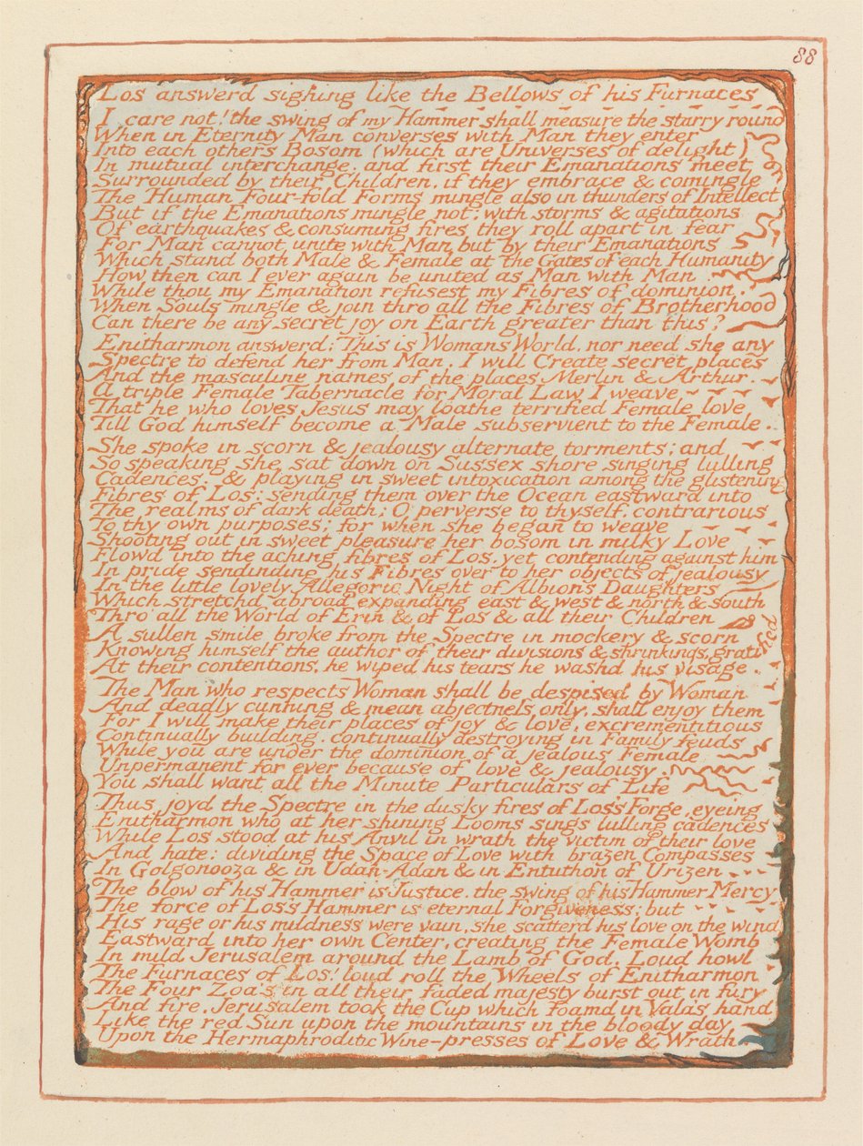 Jerusalem, Tafel 88, Los antwortete seufzend ....