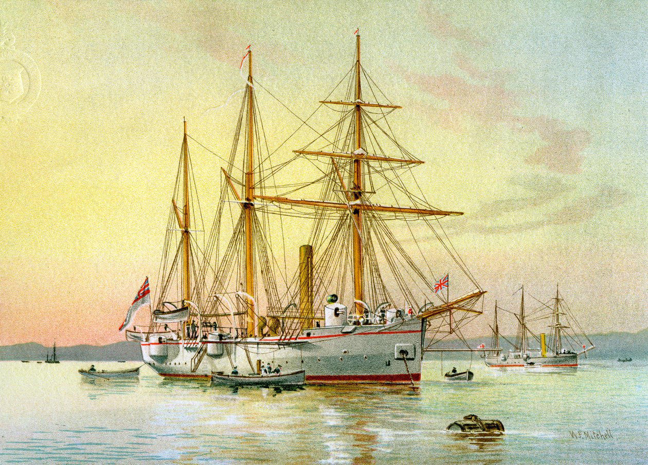 HMS Bramble, Royal Navy 1. Klasse Kanonenboot, ca. 1890-ca. 1893