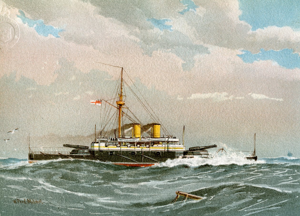 HMS Rodney, Royal Navy 1. Klasse Schlachtschiff, ca. 1890-1893