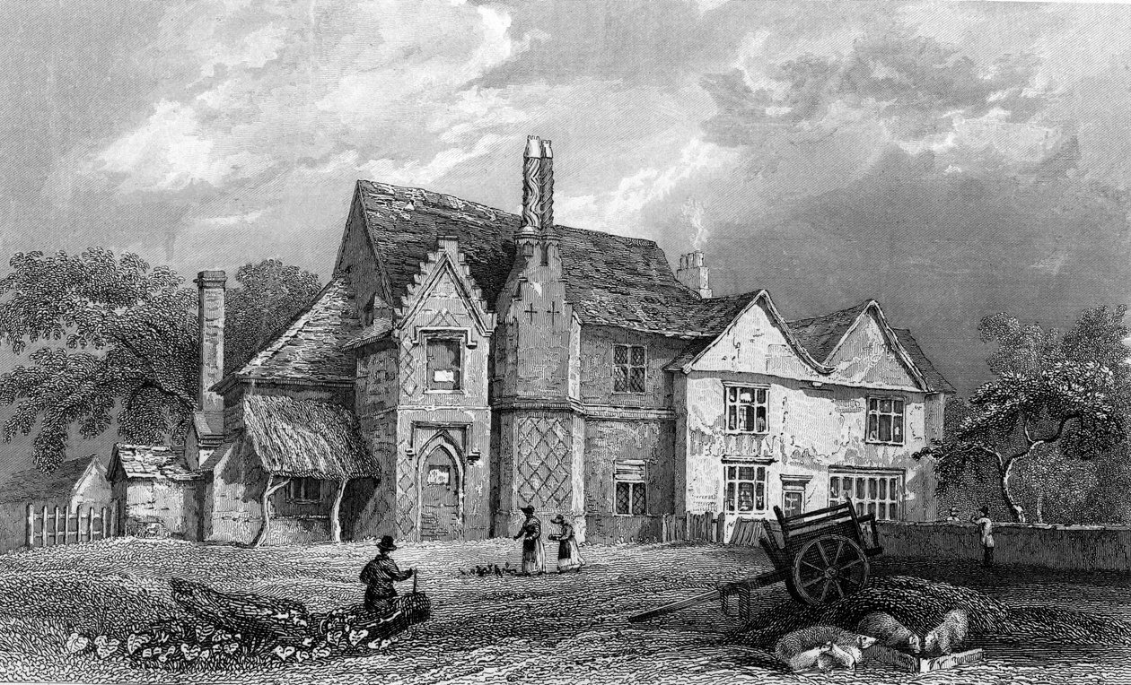 Little Warley Hall, Essex, graviert von Henry Adlard, 1833 (Gravur)