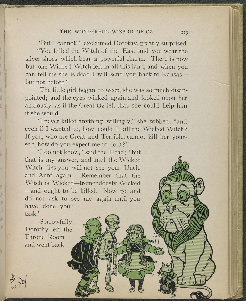 Illustration aus 'Der wunderbare Zauberer von Oz' von Lyman Frank Baum