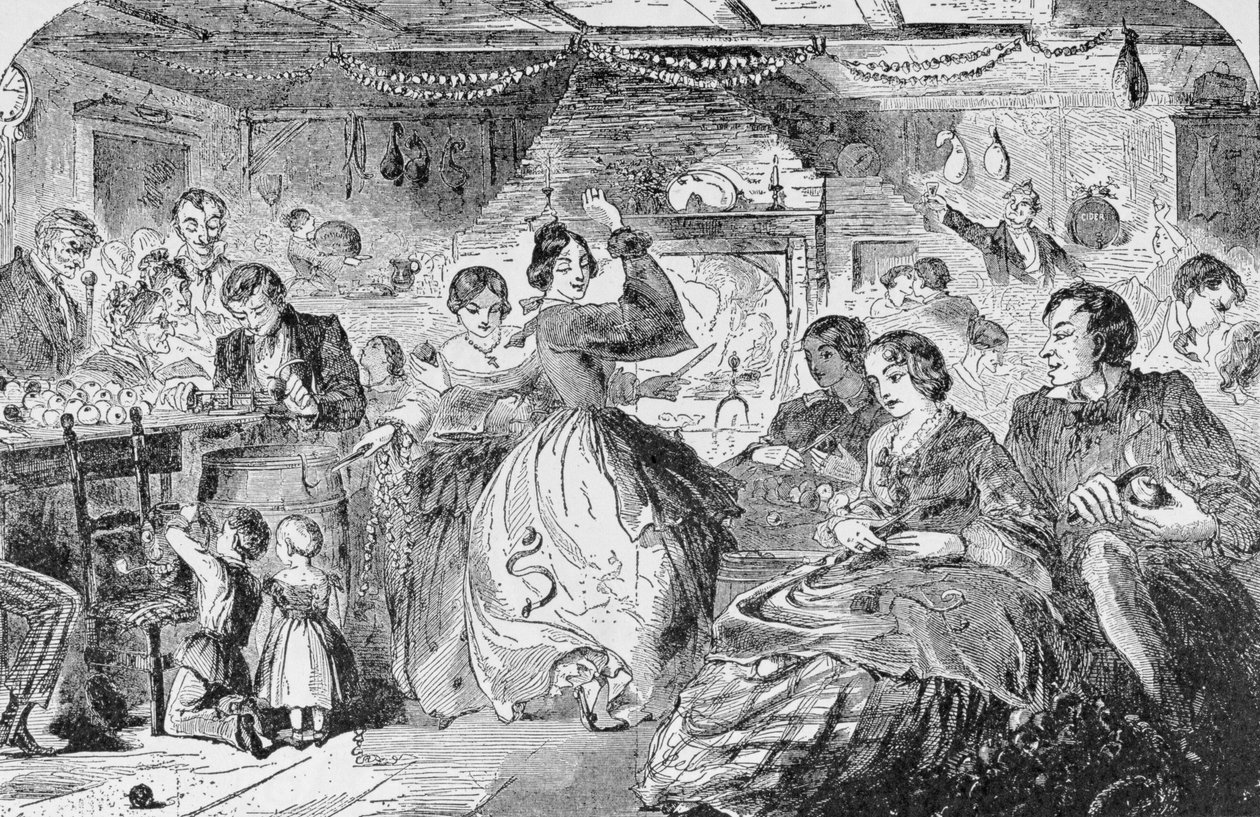 Das Apfelfest, Illustration aus 'Harper's Weekly', 1859, aus 'The ...