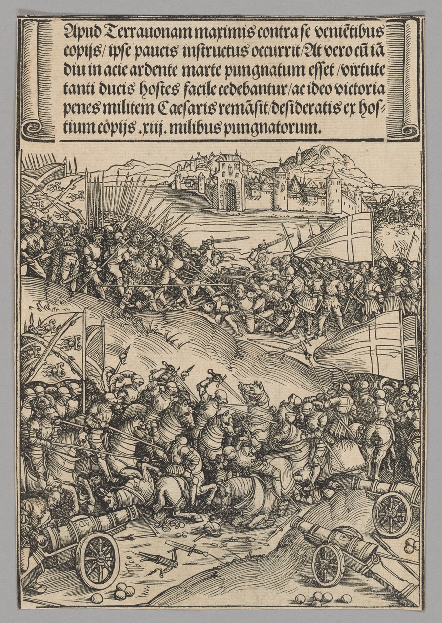 Schlacht von Guinegate, Platte 4 aus Historische Szenen aus dem Leben ...